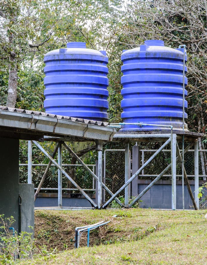Blue water tank stock photo. Image of drinking, large - 29219524