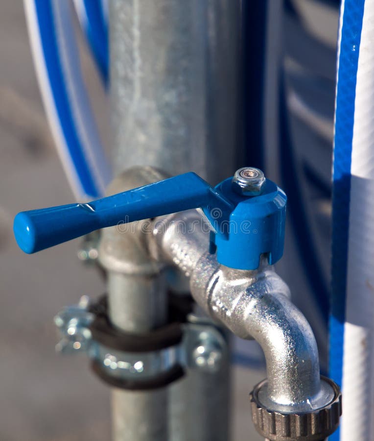 Blue Water Tap Closed stock photo. Image of faucet, blue - 14455208