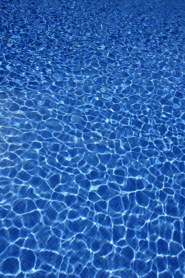 Ocean Texture Tile Water Wave In Swimming Pool With Light Reflecting.