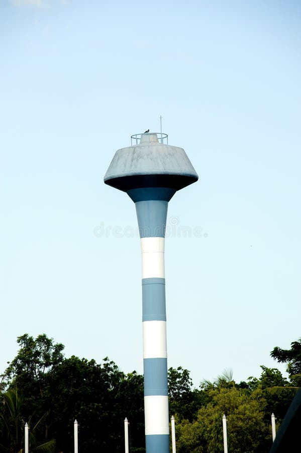 Blue water tower tank stock image. Image of high, reservoir - 61589005