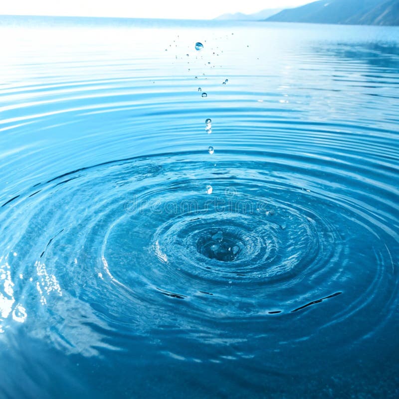 Blue Water Vortex Below the Surface Stock Illustration - Illustration ...