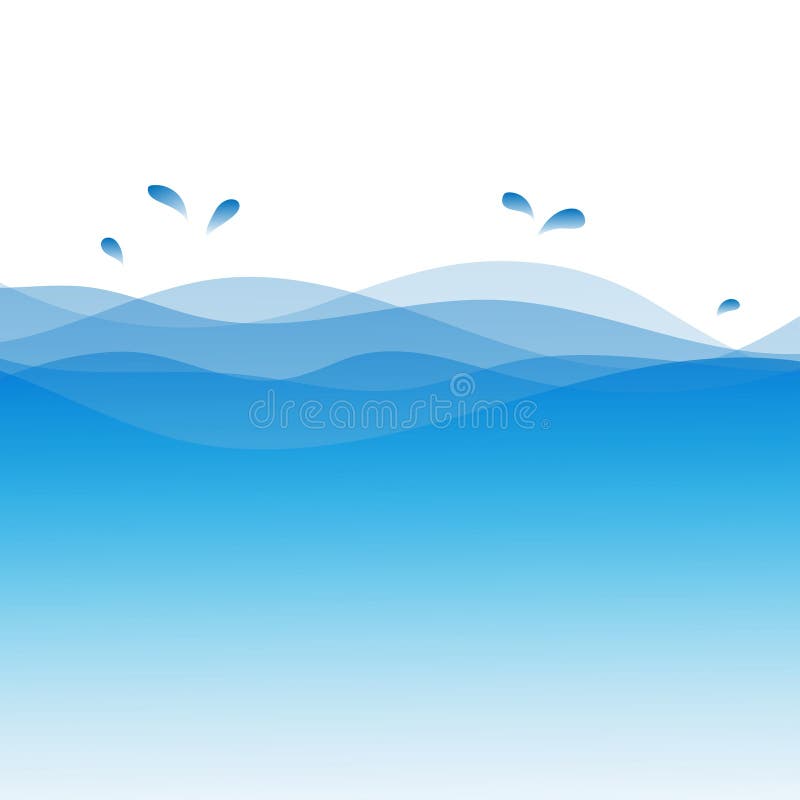 Blue Water Wave Abstract Vector Background Illustration Stock Vector ...