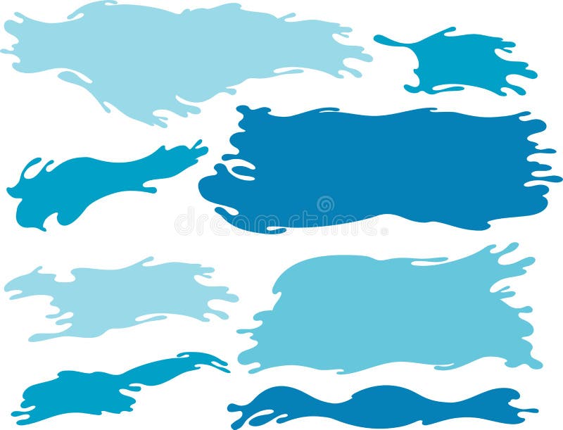 Blue Water Wave Banner stock illustration. Illustration of paint - 36804854
