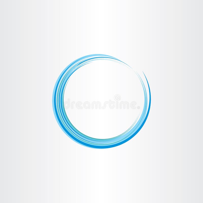 Blue Water Wave Circle Design Element Vector Stock Vector ...