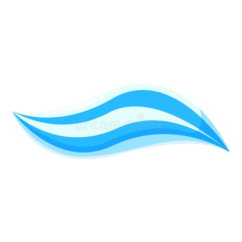 Blue Water Wave Flowing with Swirling Motion Stock Vector ...