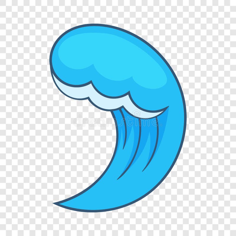 Blue Water Wave Icon, Cartoon Style Stock Vector - Illustration of ...