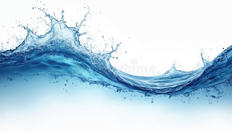 Blue Water Wave Isolated on Transparent Background. Generated ...