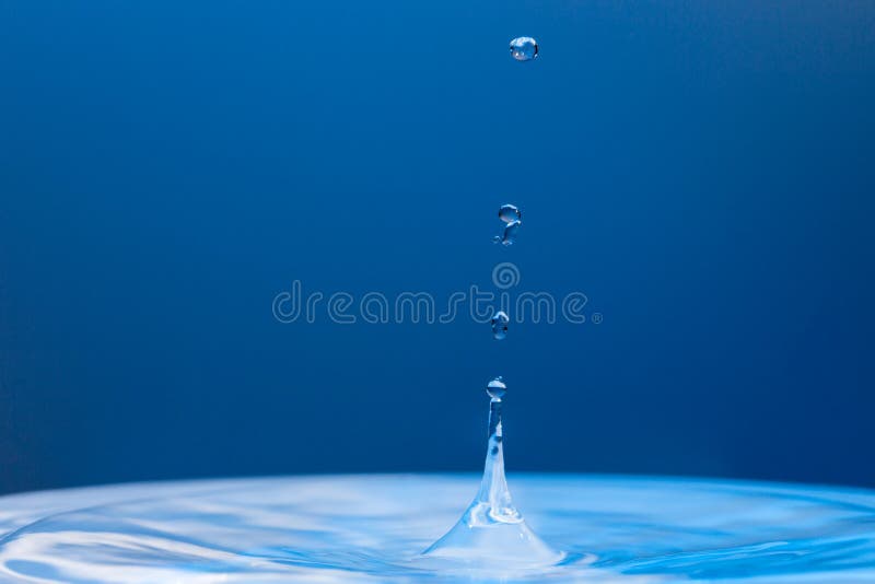 Blue Water Wave Line Splash Pattern Surface and Transparent Water on ...