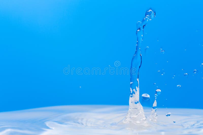 Blue Water Wave Line Splash Pattern Surface and Transparent Water on ...