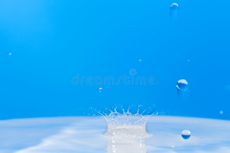 Blue Water Wave Line Splash Pattern Surface and Transparent Water on ...