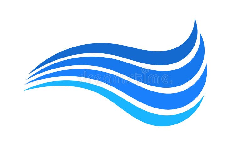 Blue water wave symbol stock vector. Illustration of marine - 150444880