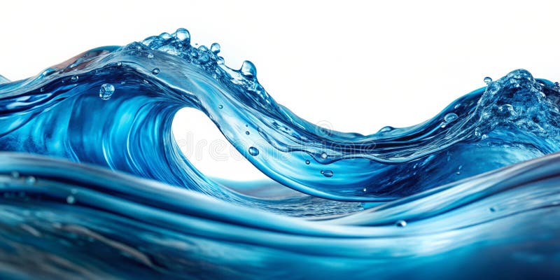 Blue Water Wave Texture with Natural Swirl Pattern Stock Illustration ...