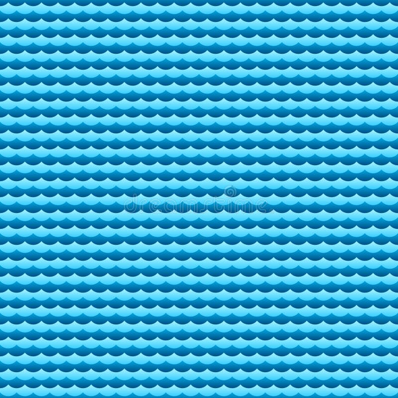 Blue Water Waves Seamless Vector Texture or Pattern Stock Vector ...