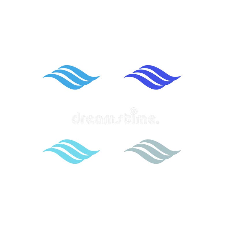 BLUE WATER WAVES SIGN SYMBOL LOGO Stock Vector - Illustration of logo ...