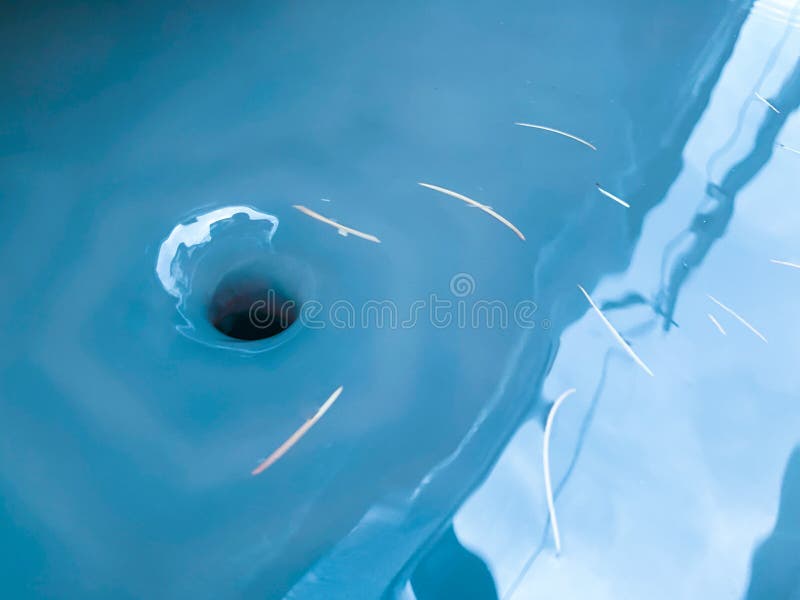 Blue Water Wortex Swirl Close Up View Stock Photo - Image of clean ...