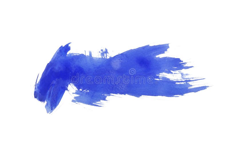 Blue Watercolor Blush Isolated on White Background Stock Illustration ...
