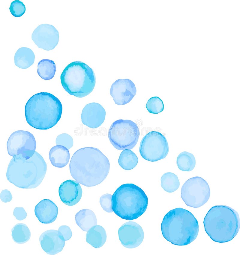 Blue Watercolor Bubbles Vector Illustration Stock Illustration ...