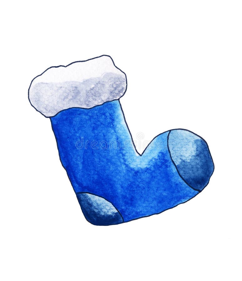Watercolor Christmas Stocking Clip Art Stock Illustrations – 28 ...