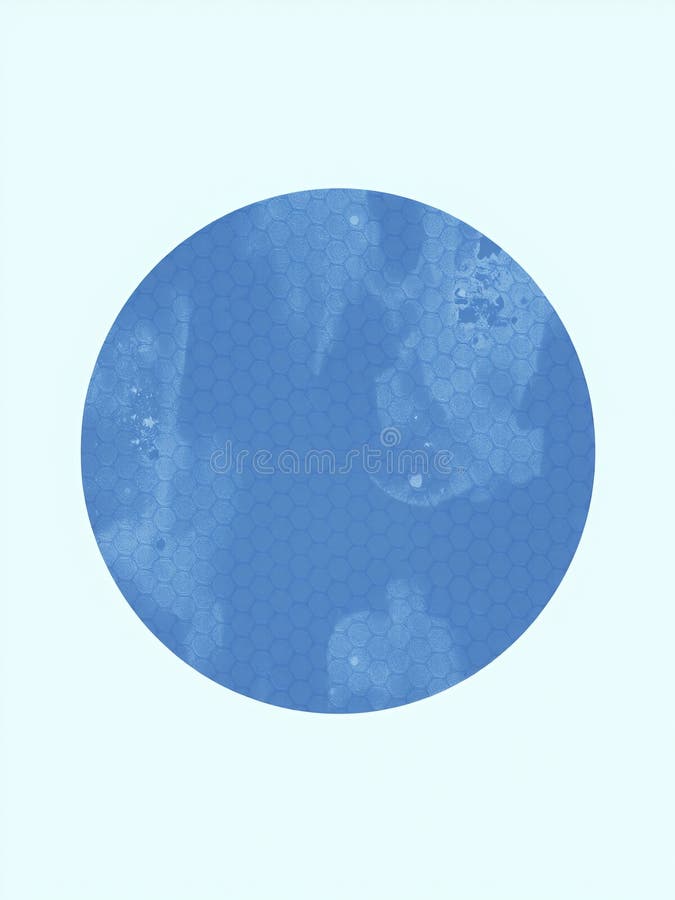 A Blue Watercolor Circle with a Textured Pattern Stock Illustration ...