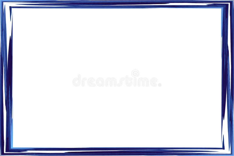 Blue Watercolor Design Frame Vector Stock Vector - Illustration of ...