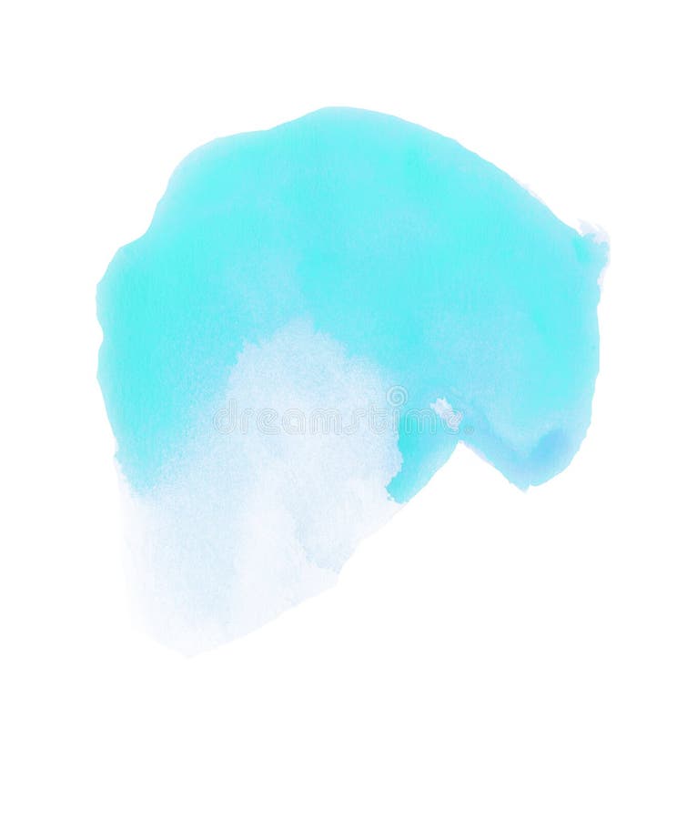 A Small Blob of Green Watercolor Stock Illustration - Illustration of ...