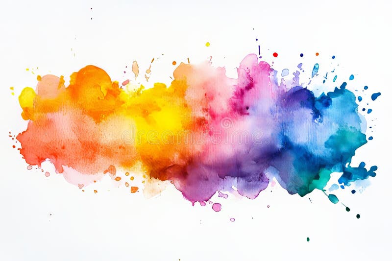 A Blue Watercolor Painting on a White Background Stock Image - Image of ...