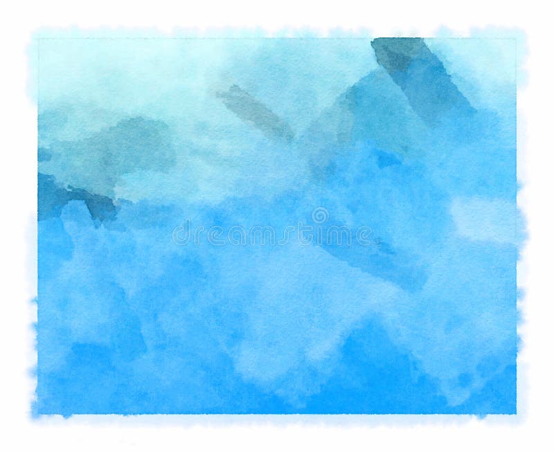 Blue Watercolor Paper Gradient Background, Abstract Wet Impressionist ...