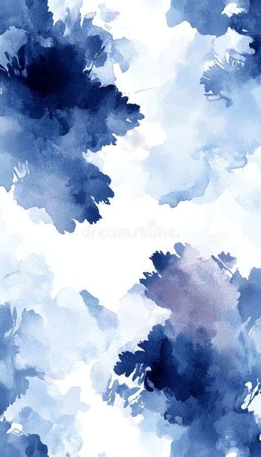 Blue Watercolor Pattern stock illustration. Illustration of poster ...