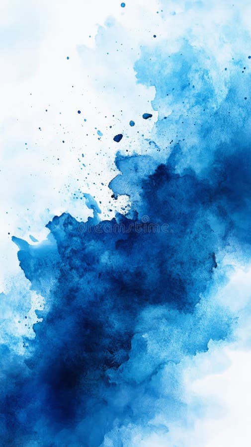 Blue Watercolor Splash Abstract Artistic Background Stock Photo - Image ...