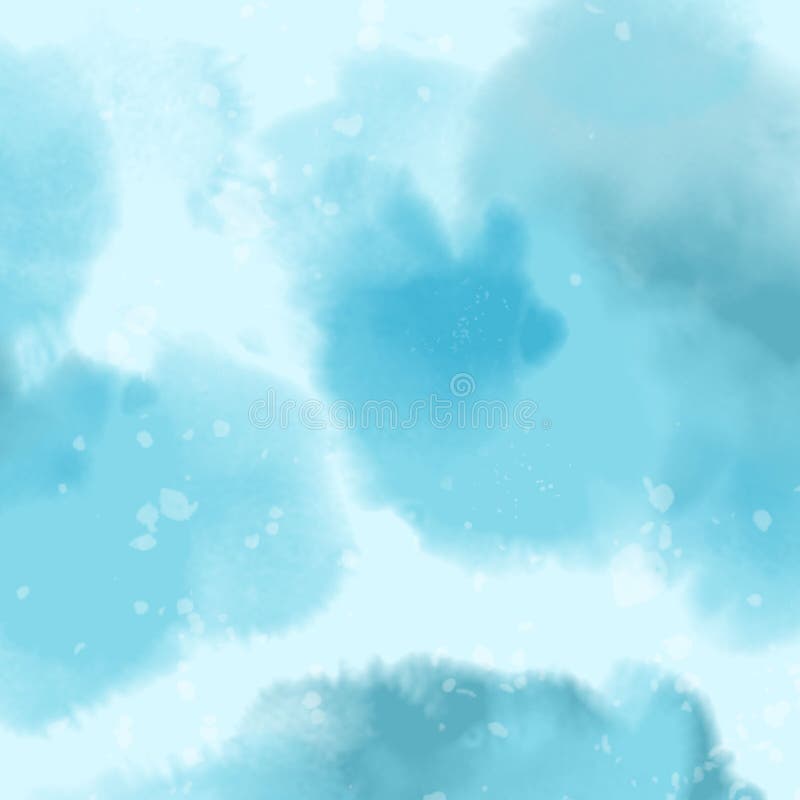 Blue Watercolor Splash Sky Background Stock Image - Image of underwater ...