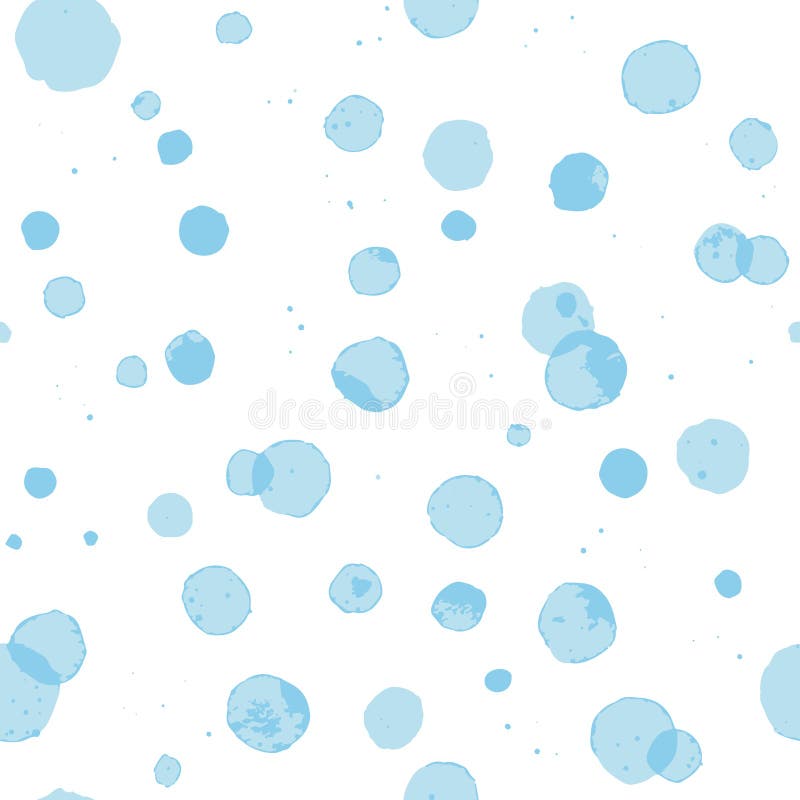 Blue Watercolor Spots Seamless Pattern Repeated Background Stock Vector ...
