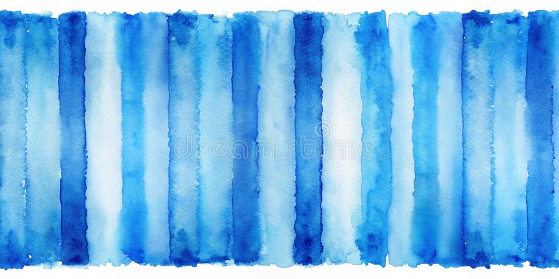 Blue Watercolor Stipes Background Seamless Pattern Generative AI Stock ...