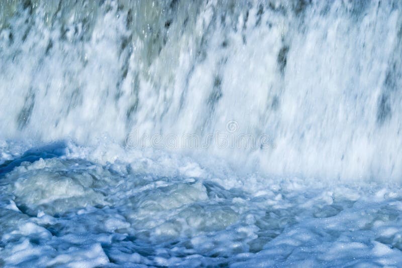 Blue waterfall stock photo. Image of rocks, falls, toned - 6009978