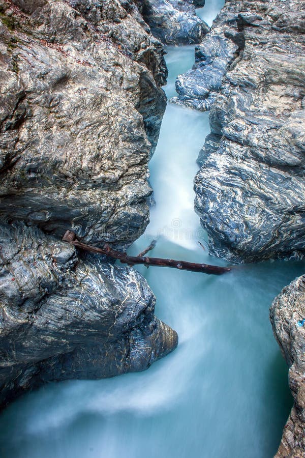 Blue waterfall. stock photo. Image of green, closeup - 35547460