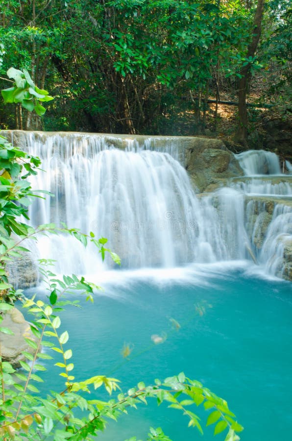 Blue waterfall stock image. Image of falling, cataract - 32011571