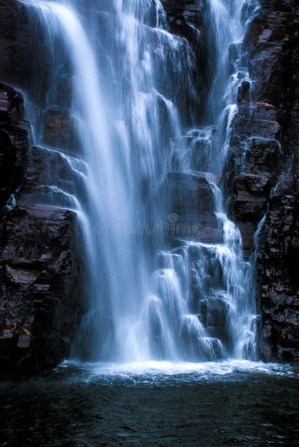 Blue Waterfall Next To the See Stock Photo - Image of nice, mood: 193626446