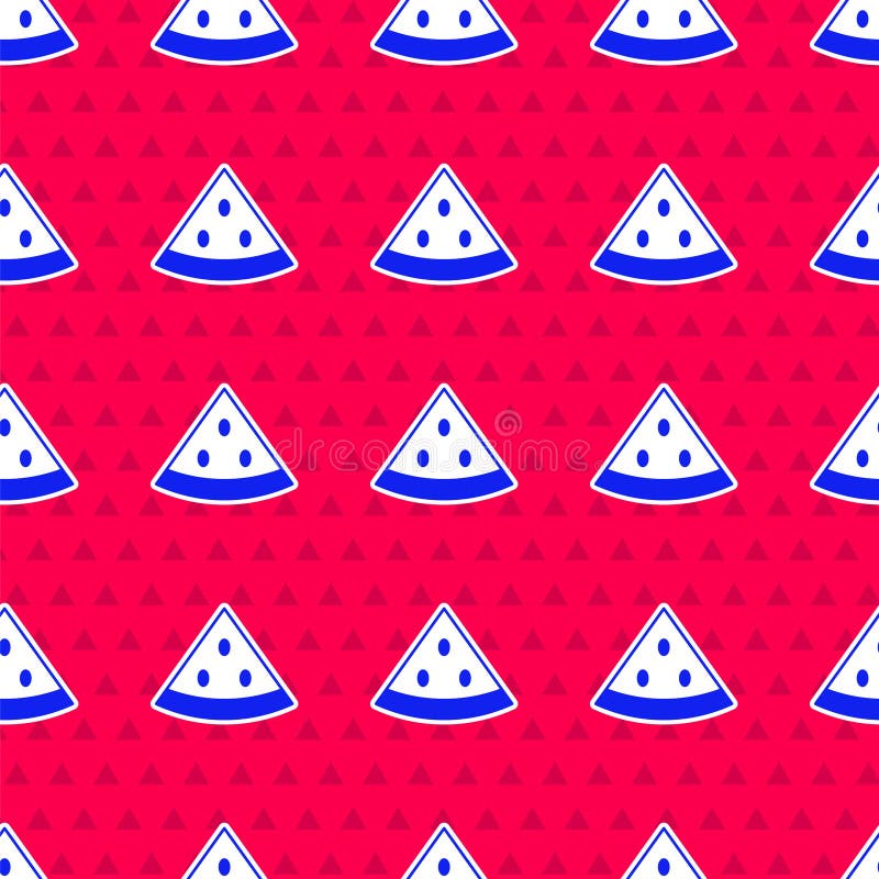 Blue Watermelon Icon Isolated Blue Background. Vector Stock Vector ...