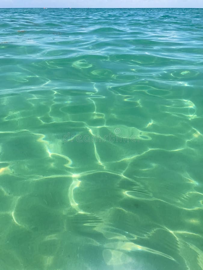 Blue Waters in a Miami Beach Sea. Stock Photo - Image of flow, pure ...