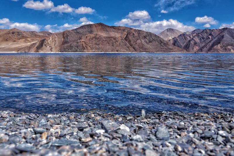 Clear Blue Waters Pangong Lake Stock Photos - Free & Royalty-Free Stock ...