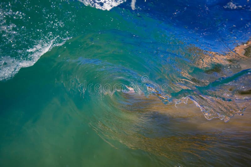 Blue Wave Underwater Perspective Stock Photo - Image of blue ...