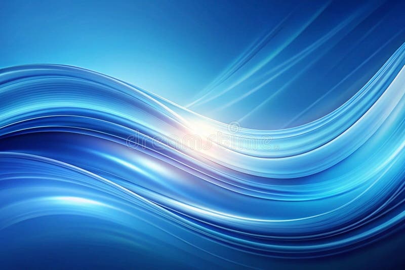 Blue Wave Abstract Background, Glowing Light, Digital Art, Website ...