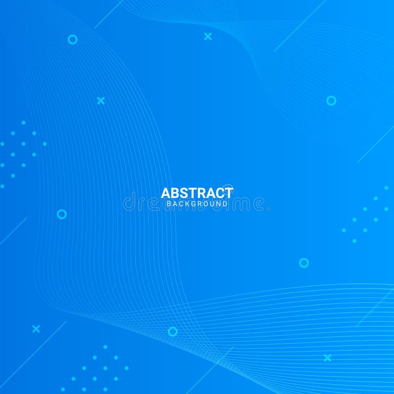 Blue Wave Abstract Background with Thin Lines Stock Vector ...