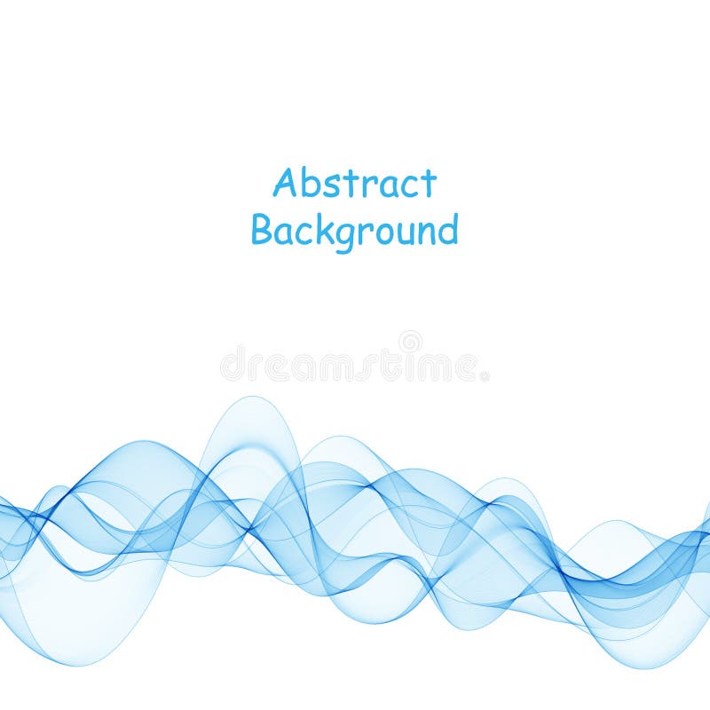 Wave of Blue on a White Background. Modern Vector Illustration. Eps 10 ...