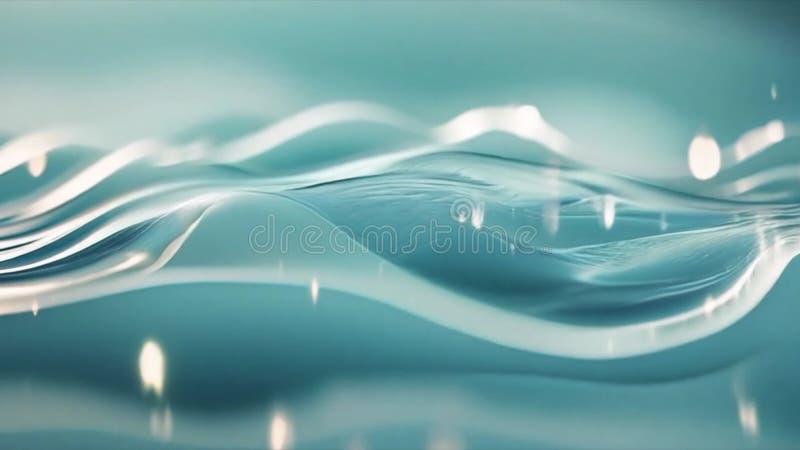 Blue Wave Animation Loop Flowing Ocean Water with Curved Patterns and ...