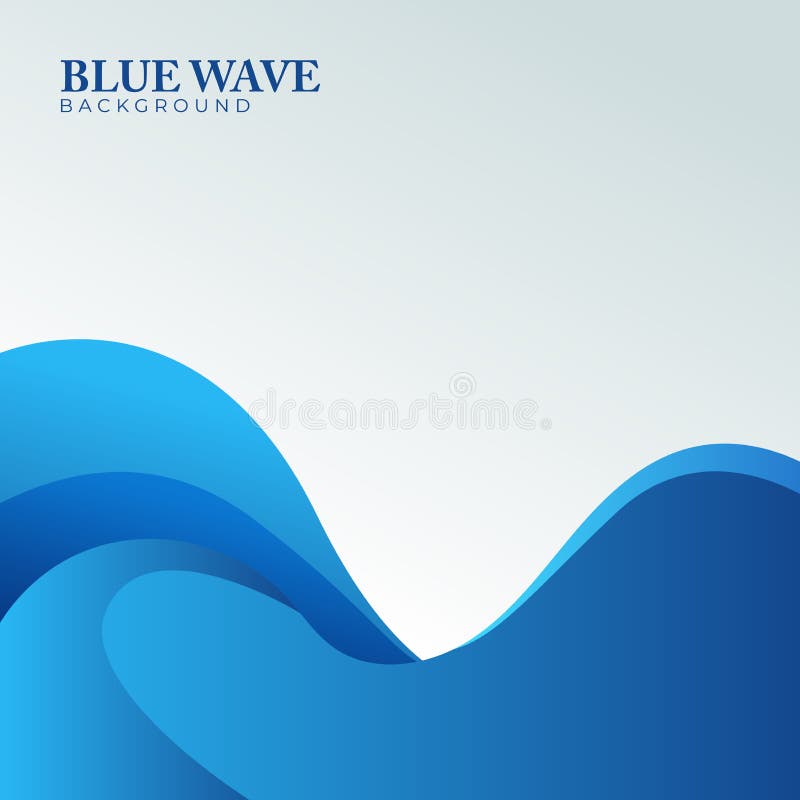Blue Wave Background Vector Illustration Stock Vector - Illustration of ...