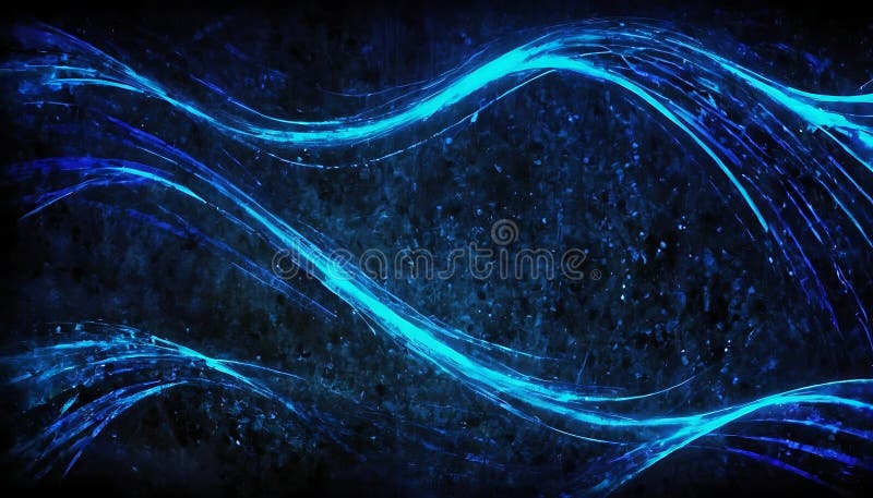 A Blue Wave with a Black Background. Stock Illustration - Illustration ...