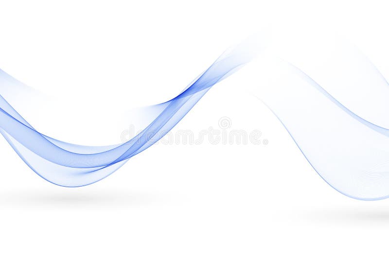 Blue Stream Transparent Wave Smoke Abstract Background Design Element ...