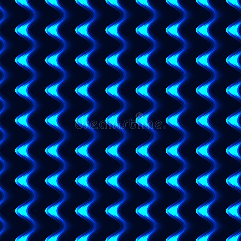 Blue Wave Effect Side Seamless Pattern Stock Vector - Illustration of ...