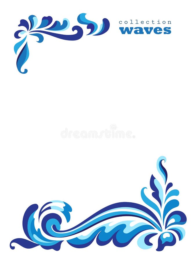 Blue Corner Border Clip Art