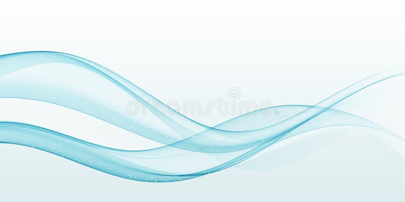 Blue Wave Flow on a White Background. Abstract Vector Background. Stock ...